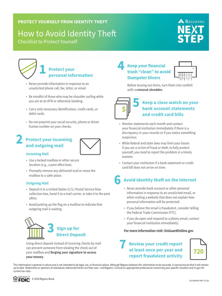 Protect Yourself From Identity Theft HANDOUTS | PDF | Identity Theft | Mail