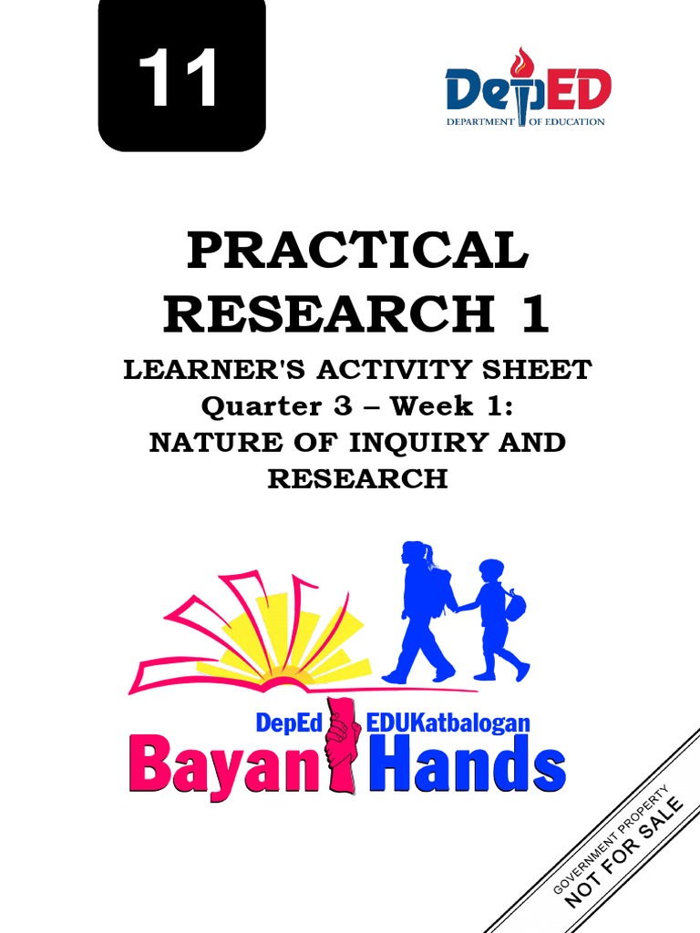 Practical Research 1: Learner'S Activity Sheet Quarter 3 - Week 1 ...