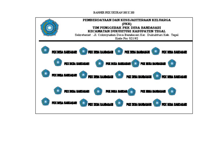 Banner PKK Ukuran 300 X 200 Behind | PDF