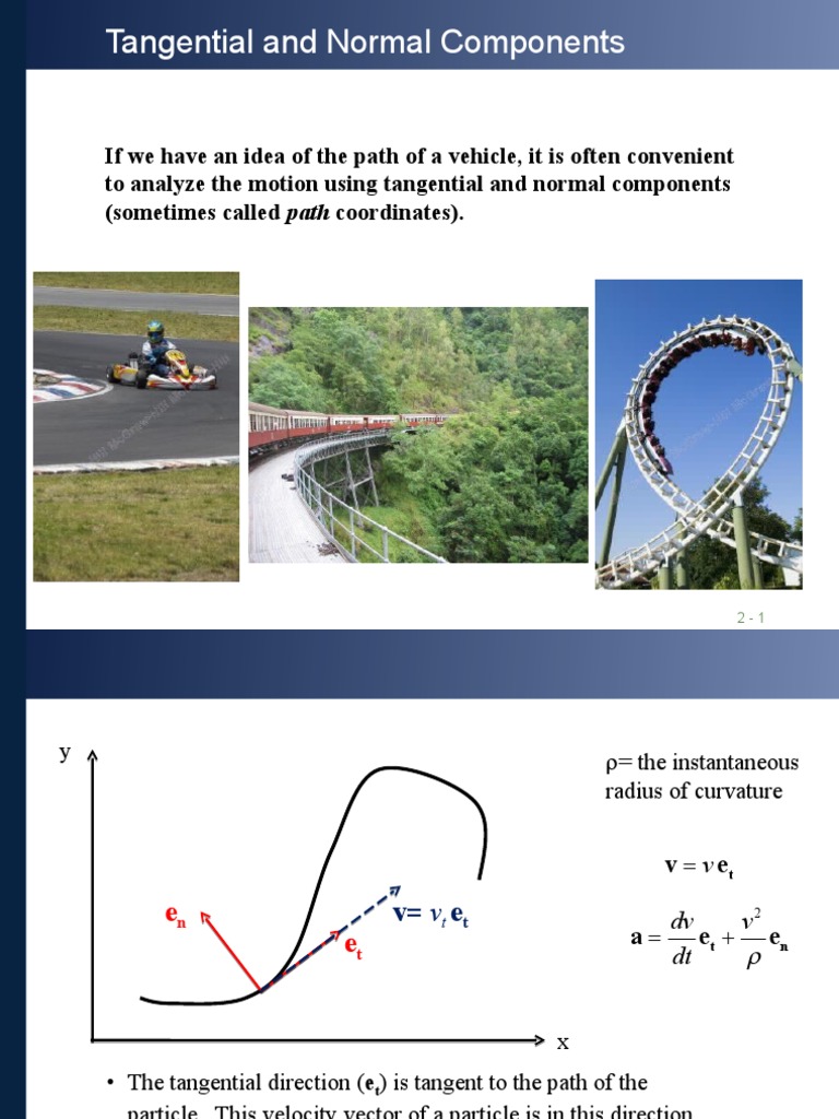 Tangential and Normal Components | PDF | Acceleration | Tangent