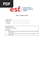 EST I Sample Exercises | PDF