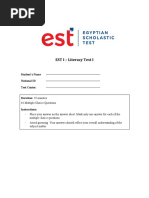 EST 1 - Math - Answer Key | PDF