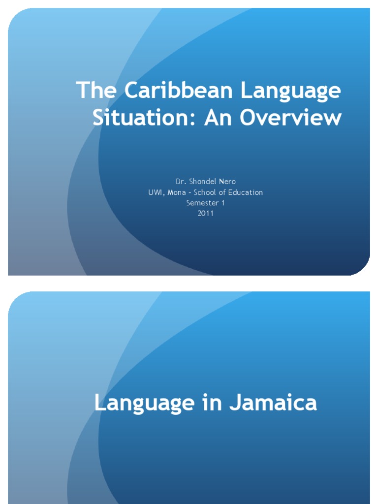 The Caribbean Language Situation | PDF | English Language | Human ...