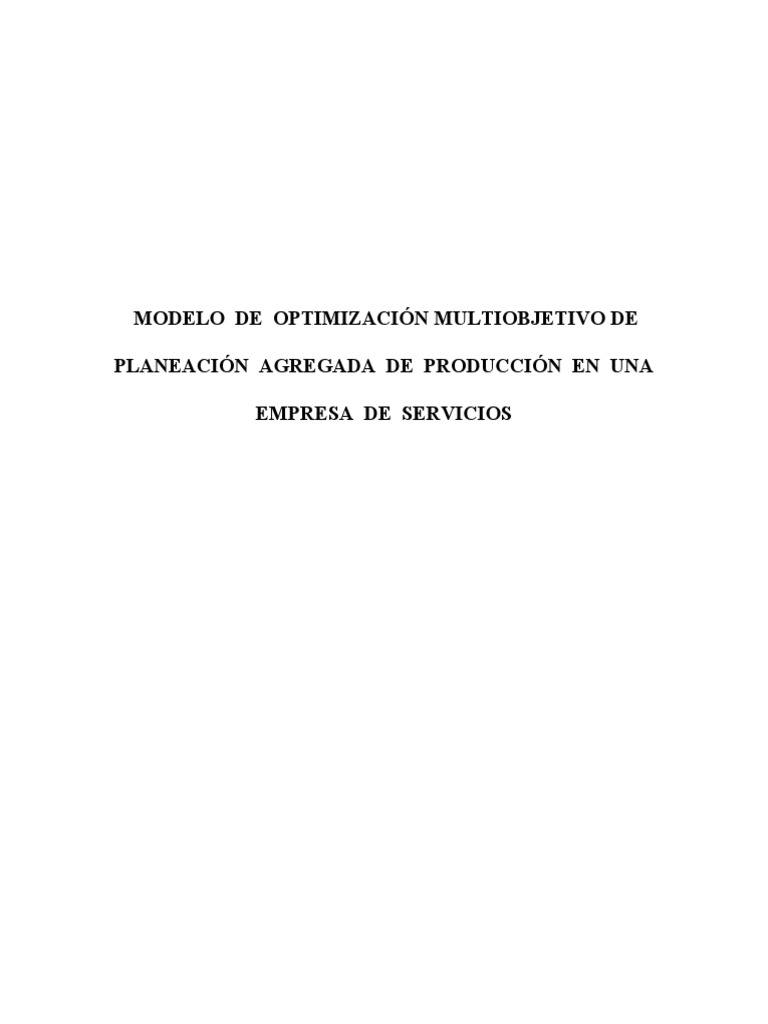 Monografia - Optimización Multiobjetivo | PDF | Optimización Matemática | Empresas