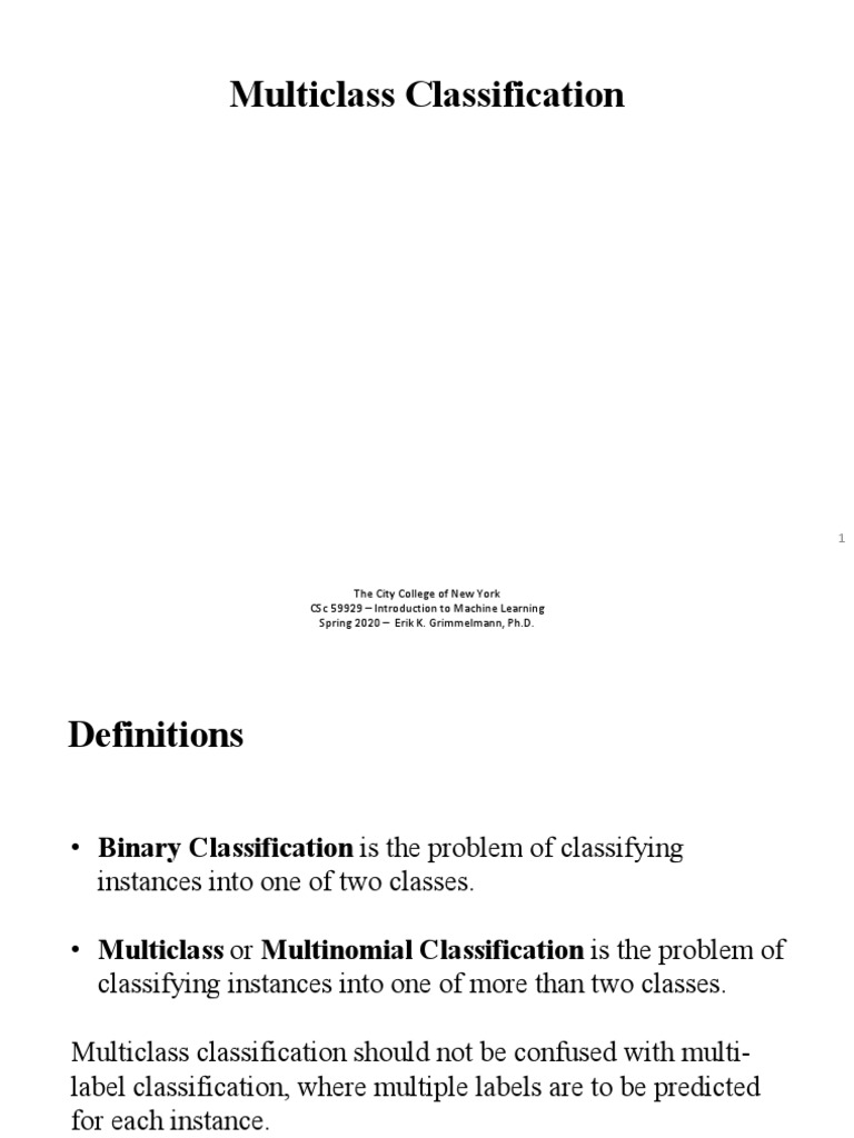 ML 06 Multiclass | PDF | Systems Science | Emerging Technologies
