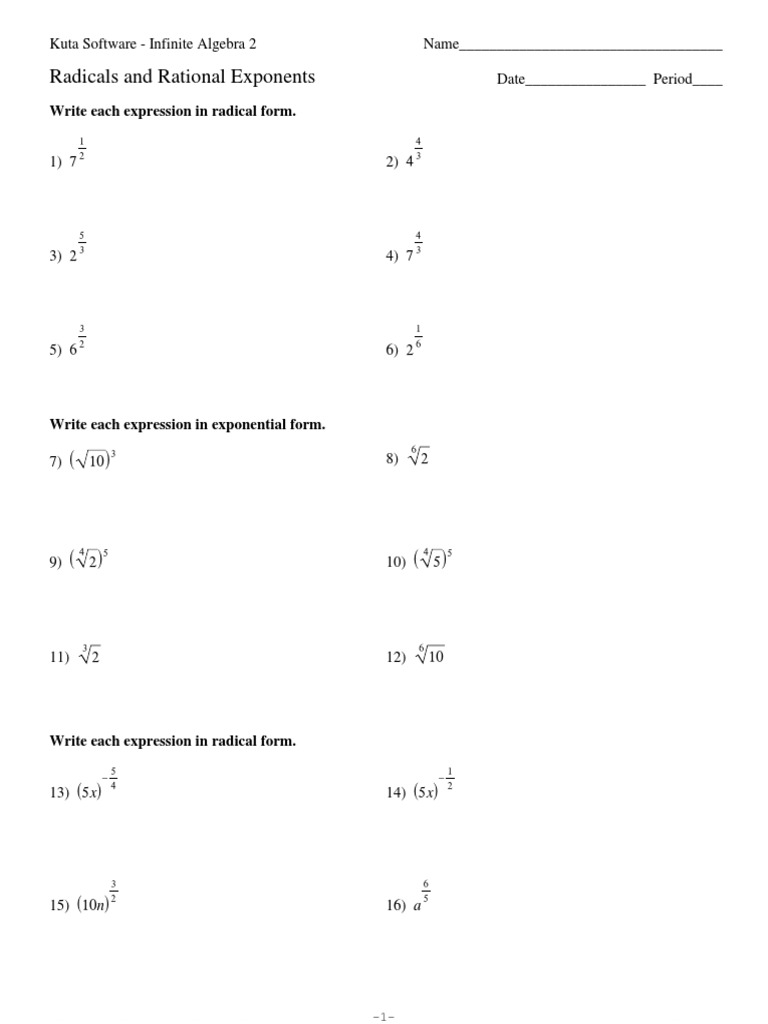 Radicals and Rational Exponents | PDF | Lie Groups | Exponentiation