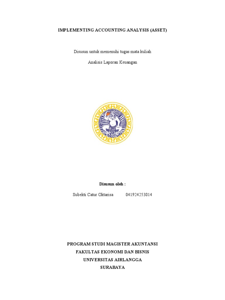 Implementing Accounting Analysis (Asset) | PDF