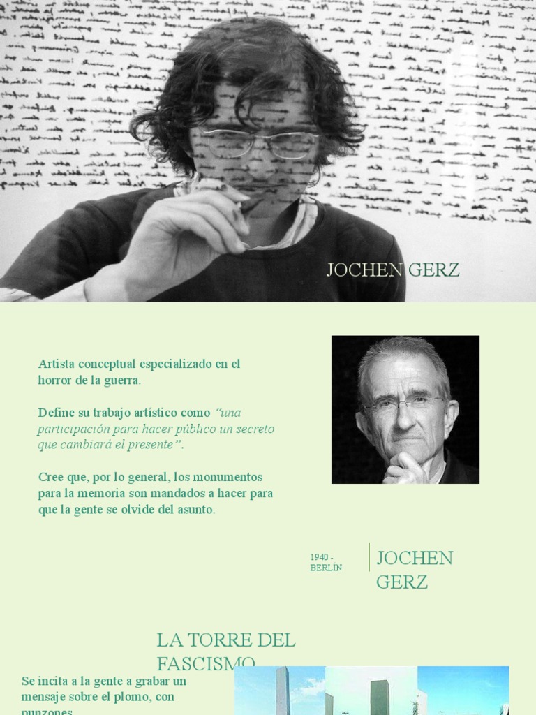 Jochen Gerz: usando el arte conceptual para exponer la verdad sobre el ...