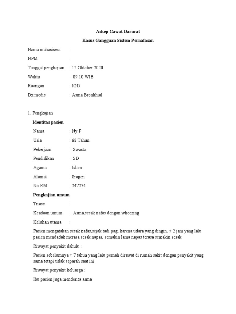 Askep Gawat Darurat 1 | PDF