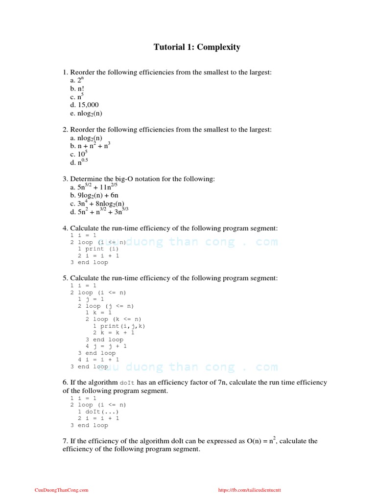 Algorithm Efficiency Analysis Tutorial | PDF | Algorithms | Theoretical Computer Science
