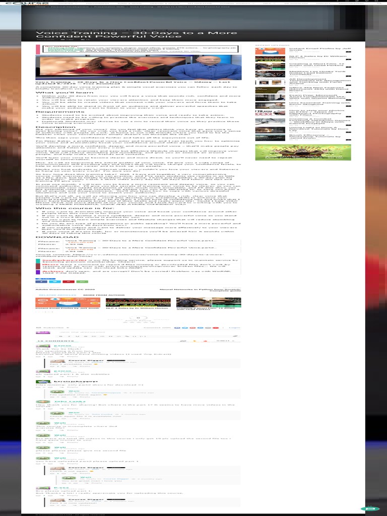 Voice Training - 30-Days To A More Confident Powerful Voice | PDF ...