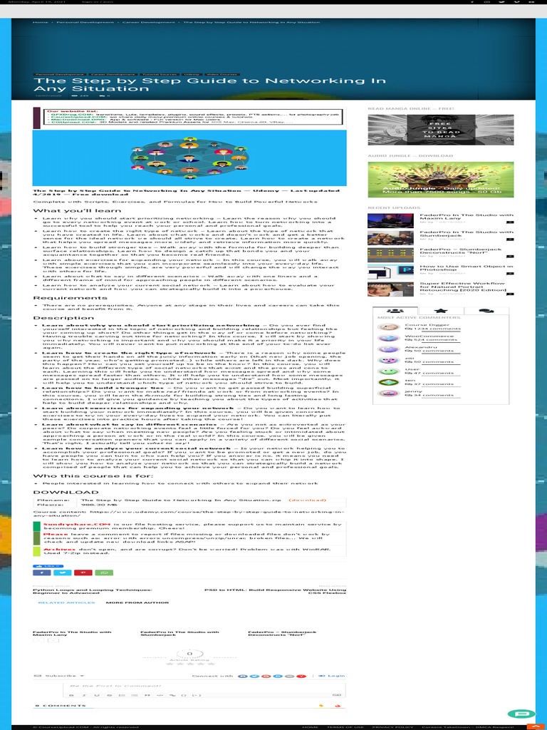 The Step by Step Guide To Networking in Any Situation | PDF ...