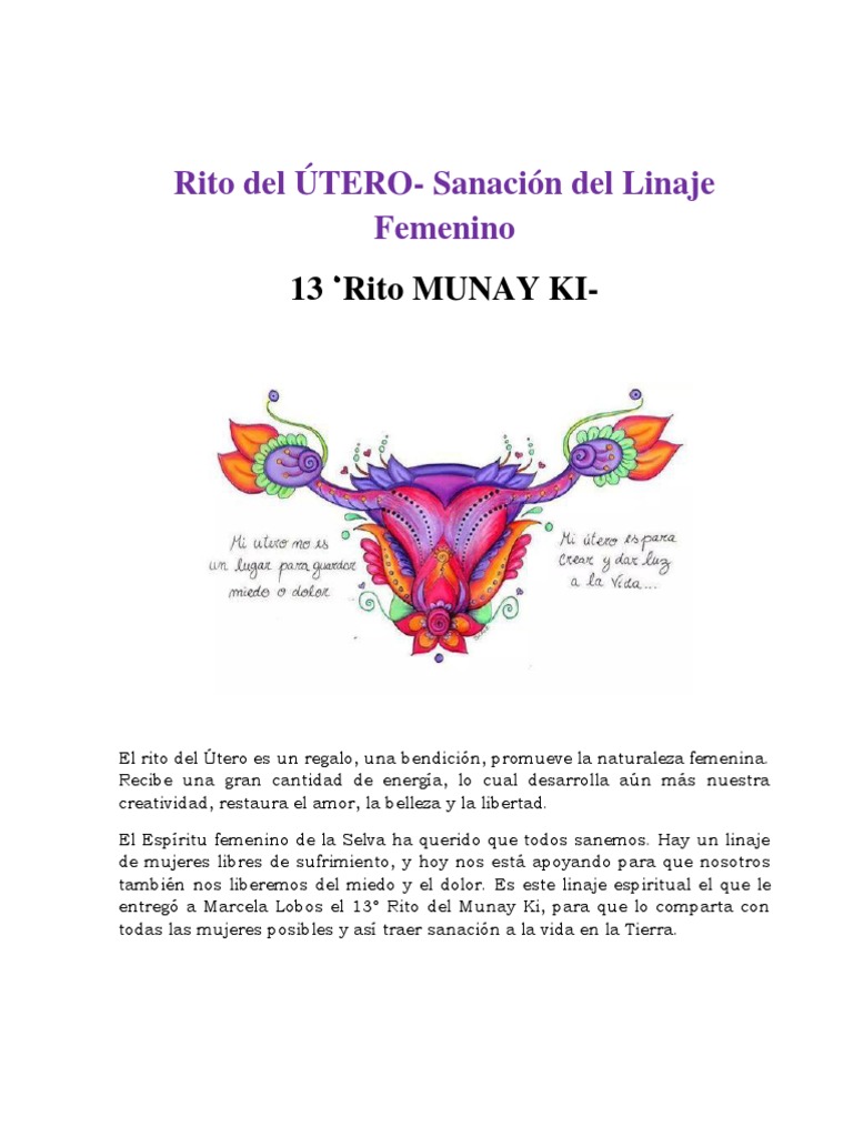Rito Del ÚTERO | PDF | Amor | Oración