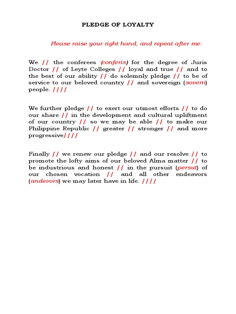 Pledge of Loyalty | PDF