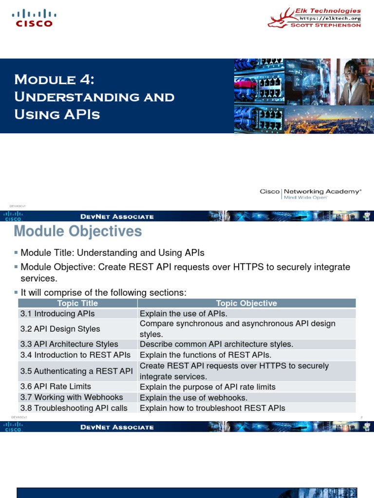 DEVASC Module 4 | Download Free PDF | Representational State Transfer | Hypertext Transfer Protocol