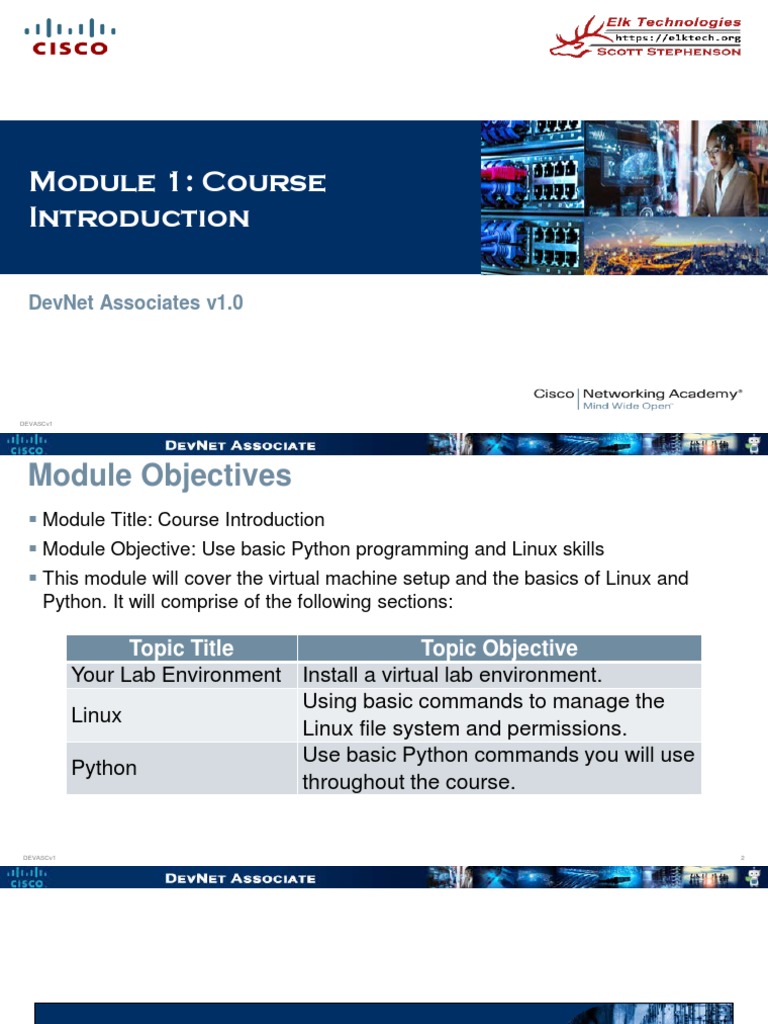 Module 1: Course: Devnet Associates V1.0 | Download Free PDF | Virtual ...