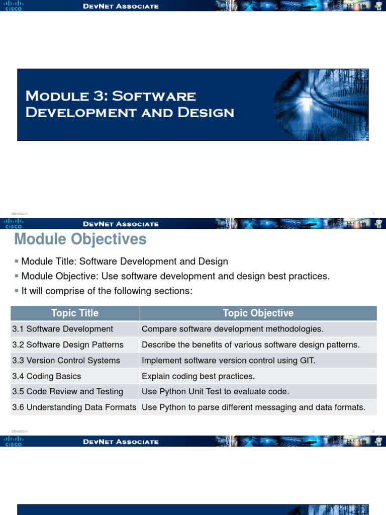 Module 3: Software Development and Design | PDF | Xml | Json