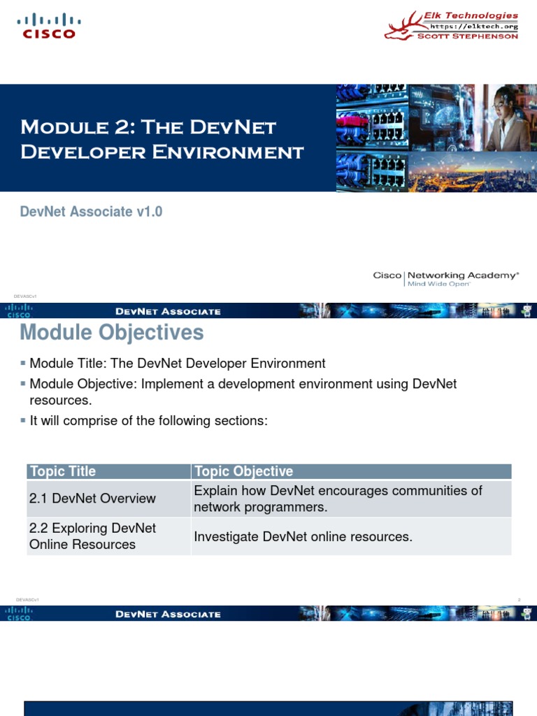 Module 2: The Devnet Developer Environment | PDF | Information Technology | Software