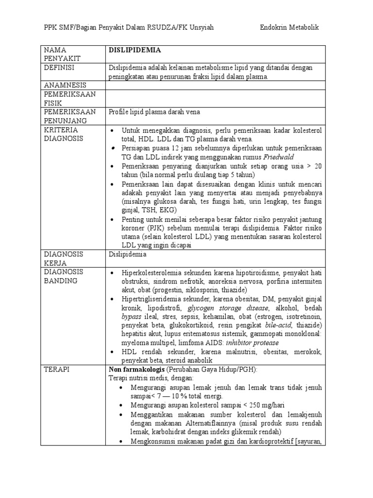 PPK Dislipidemia | PDF | Pengembangan Diri | Kesehatan Holistik