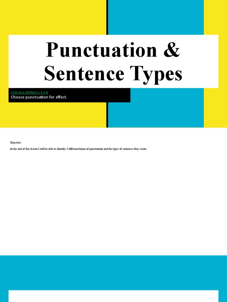 Punctuation Sentence Types | PDF