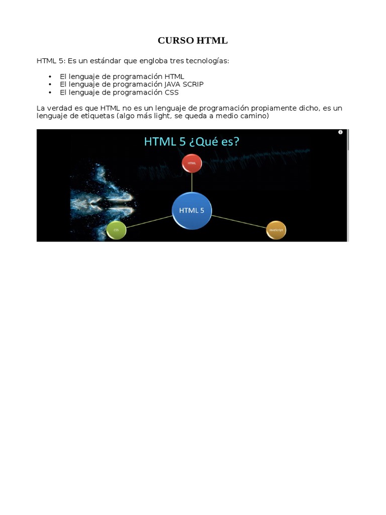 Presentación CURSO HTML | PDF