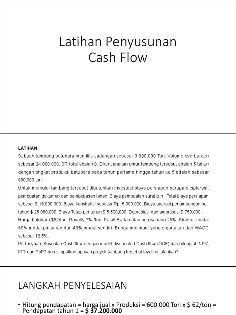 Latihan Cash Flow | PDF | Bisnis