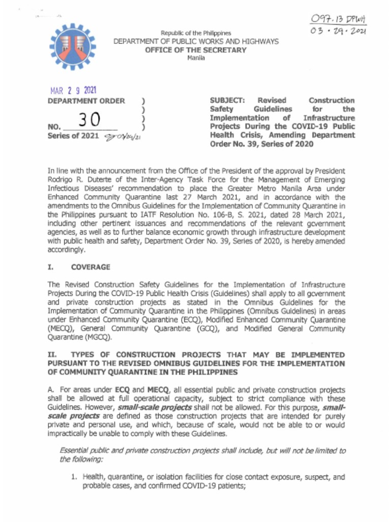 DPWH Do 30 S.2021 | PDF