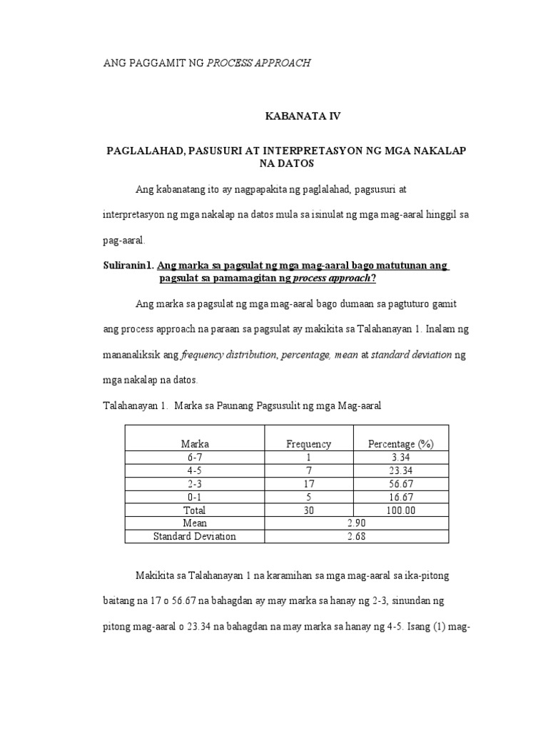 Sample Thesis in Filipino Chap. 4 5 | PDF