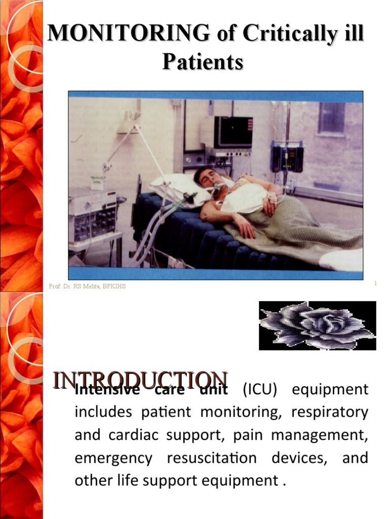ICU Patient Monitoring Equipment Overview | PDF | Intensive Care Unit ...