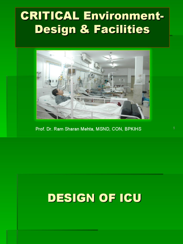 Critical Care Environment - Design Stucture and Facilities | PDF ...