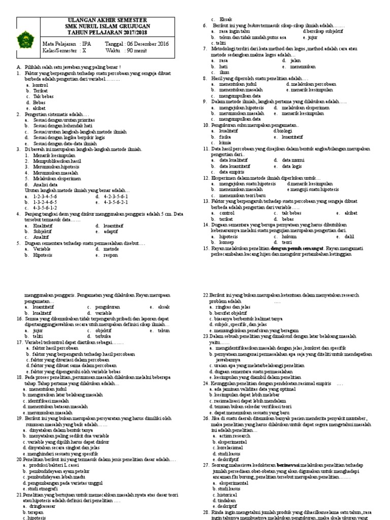 Soal Ipa Kelas X | PDF