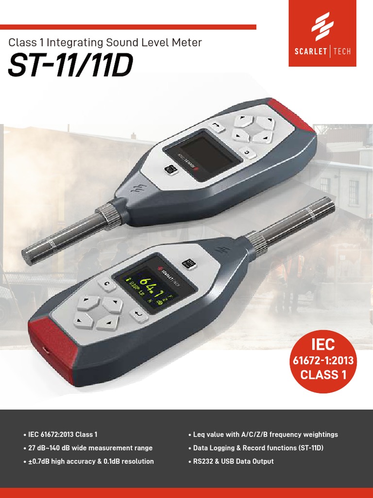 Class 1 Integrating Sound Level Meter | PDF | Sound Technology | Manufactured Goods