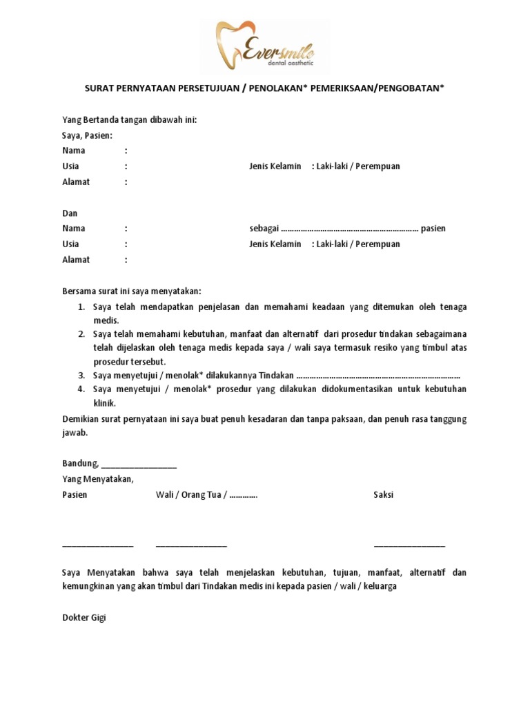 Informed Consent Pasien | PDF