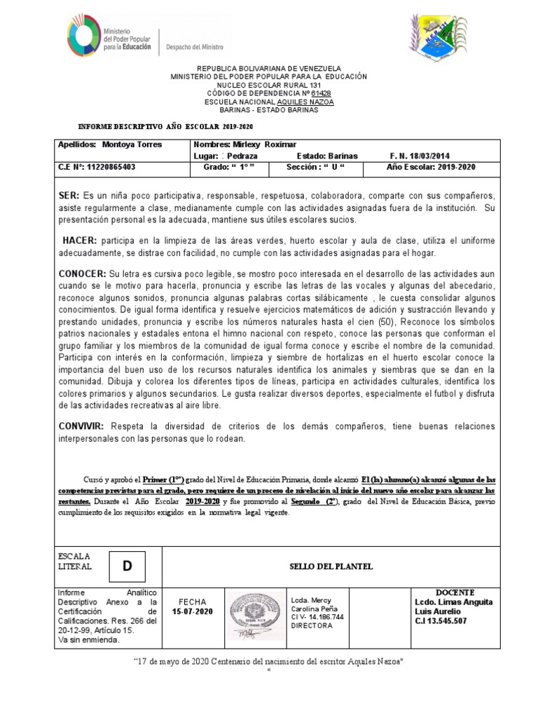 Formato de Boletas Municipio Escolar Primero A Quinto Grado | PDF | Educación primaria | Huerta