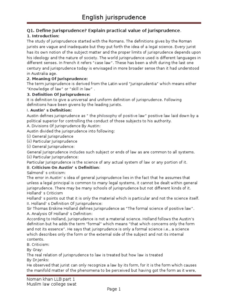 English Jurisprudence | PDF | Jurisprudence | Equity (Law)