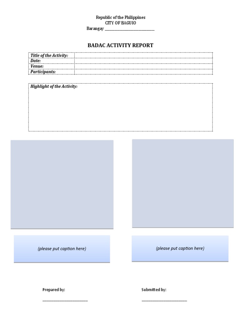 Badac Activity Report: Title of The Activity: Date: Venue: Participants | PDF