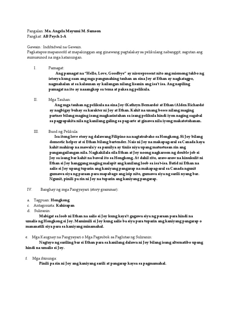 Movie Review - Everything About Her | PDF