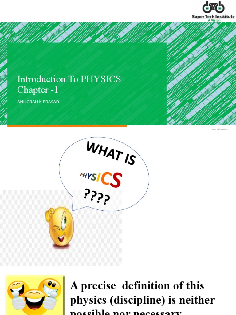 Introduction To PHYSICS Chapter - 1: Anugrah K Prasad | PDF | Nuclear ...