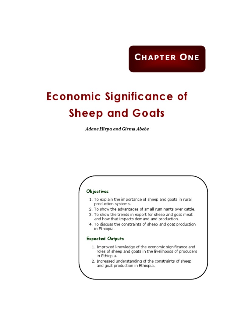 Ethiopia Sheep and Goat Productivity Improvement Program | PDF | Sheep ...