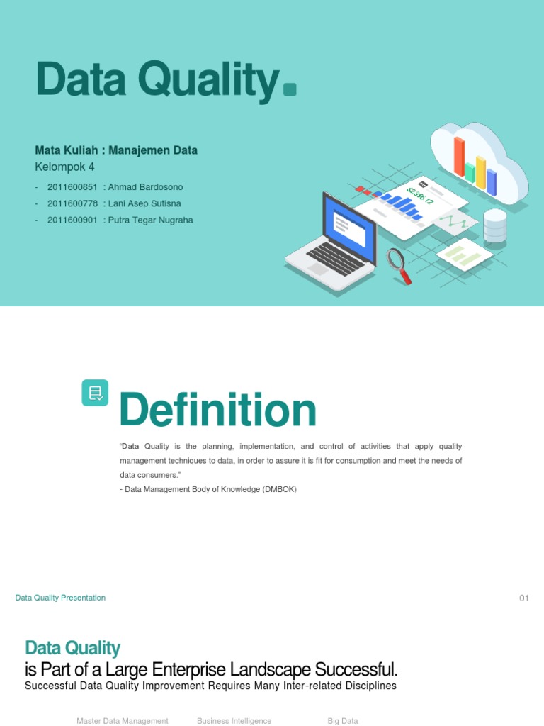 Data Quality: Mata Kuliah: Manajemen Data | PDF | Data Quality ... Data Quality: Mata Kuliah: Manajemen Data | PDF | Data Quality ...