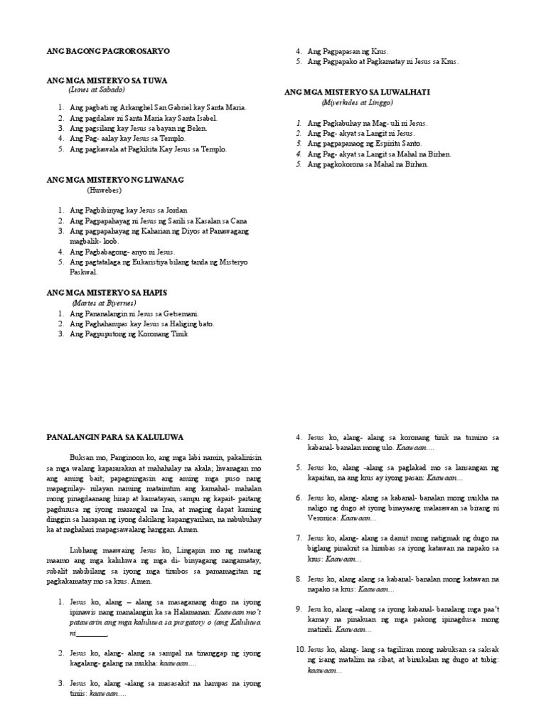 Ang Bagong Pagrorosaryo | PDF