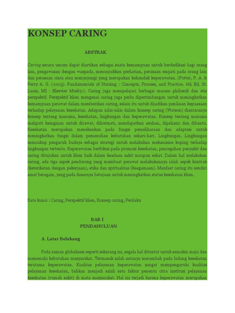 Konsep Caring | PDF