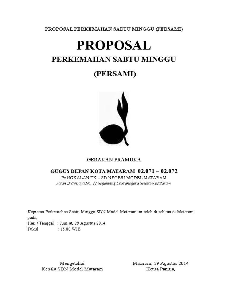 Proposal Persami 09-14 | PDF