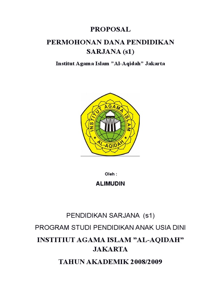 Proposal Pendidikan | PDF