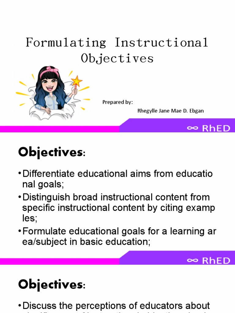 Formulating Instructional Objectives | PDF | Educational Psychology ...