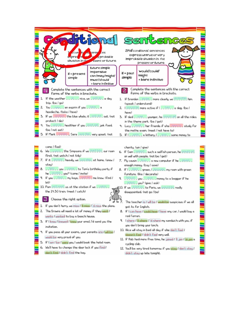 Conditional Sentences - Type 1 and 2 | PDF