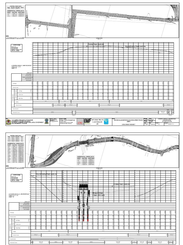 Plan + Profile Drawings Ulongoni Kinyerezi Road - October 2020 | PDF ...