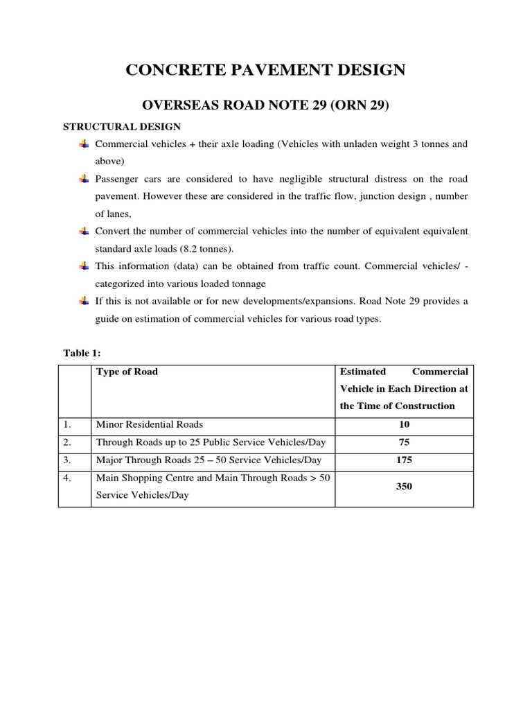 Concrete Pavement Design | PDF | Road | Concrete