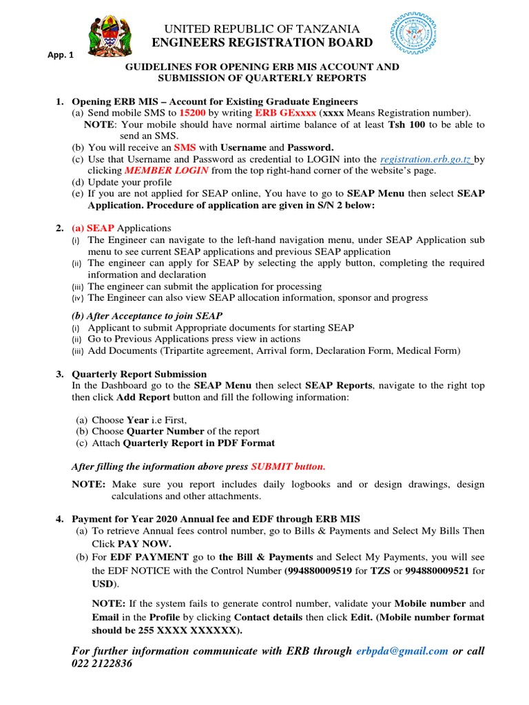 ERB MIS Account Setup and SEAP Guide | PDF | Computing | Software
