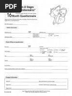 ASQ-3 33 Month Questionnaire | PDF